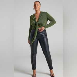 Showpo. | Tops | Showpo Cortez Plunging Centre Front Waist Tie Long ...